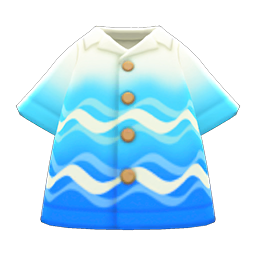 Blue hotel aloha shirt (New Horizons) - Animal Crossing Wiki - Nookipedia