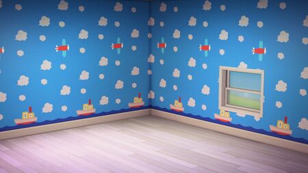Blue playroom wall (New Horizons) - Animal Crossing Wiki - Nookipedia
